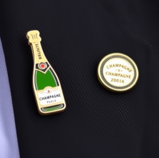 Champagne bottle Lapel pins